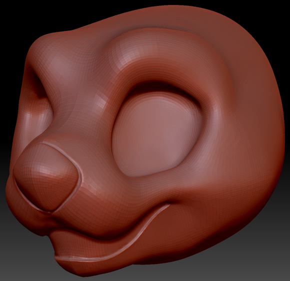 Kemono Toony Otter Static Jaw Head Base Variant 1 – FuzzButt Fursuits