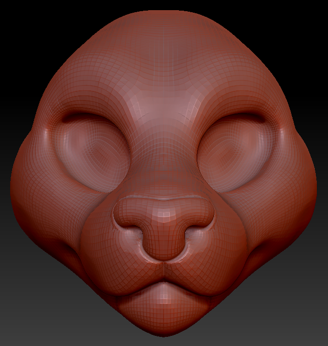 Feminine Big Cat Head Base Variant 1 · FuzzButt Fursuits