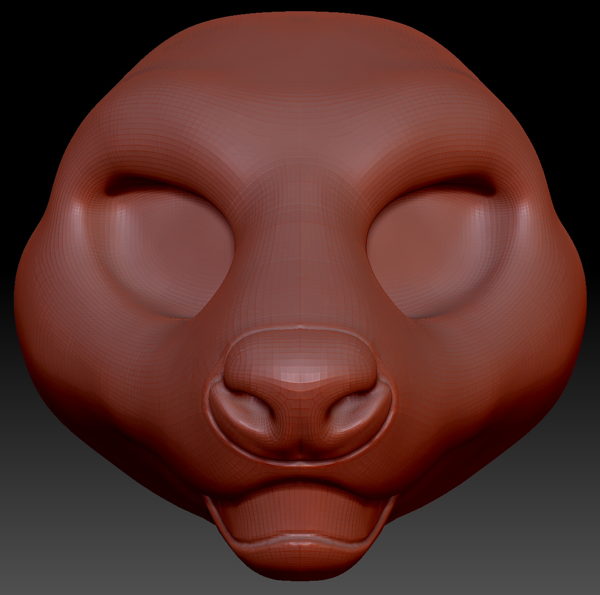 Feminine Skunk Static Jaw Head Base · FuzzButt Fursuits