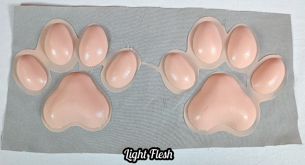 Silicone 4-Finger Canine Hand Pawpads · FuzzButt Fursuits