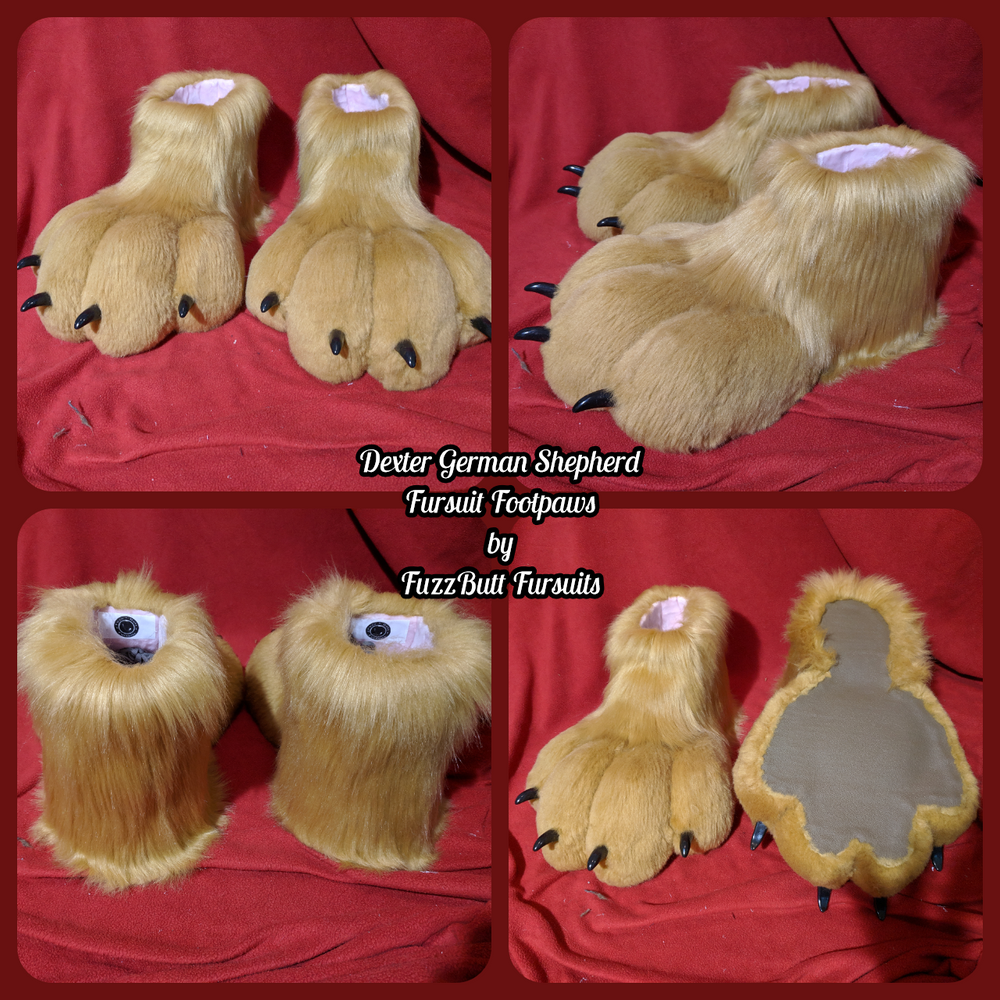 Custom Fursuit Footpaws · FuzzButt Fursuits